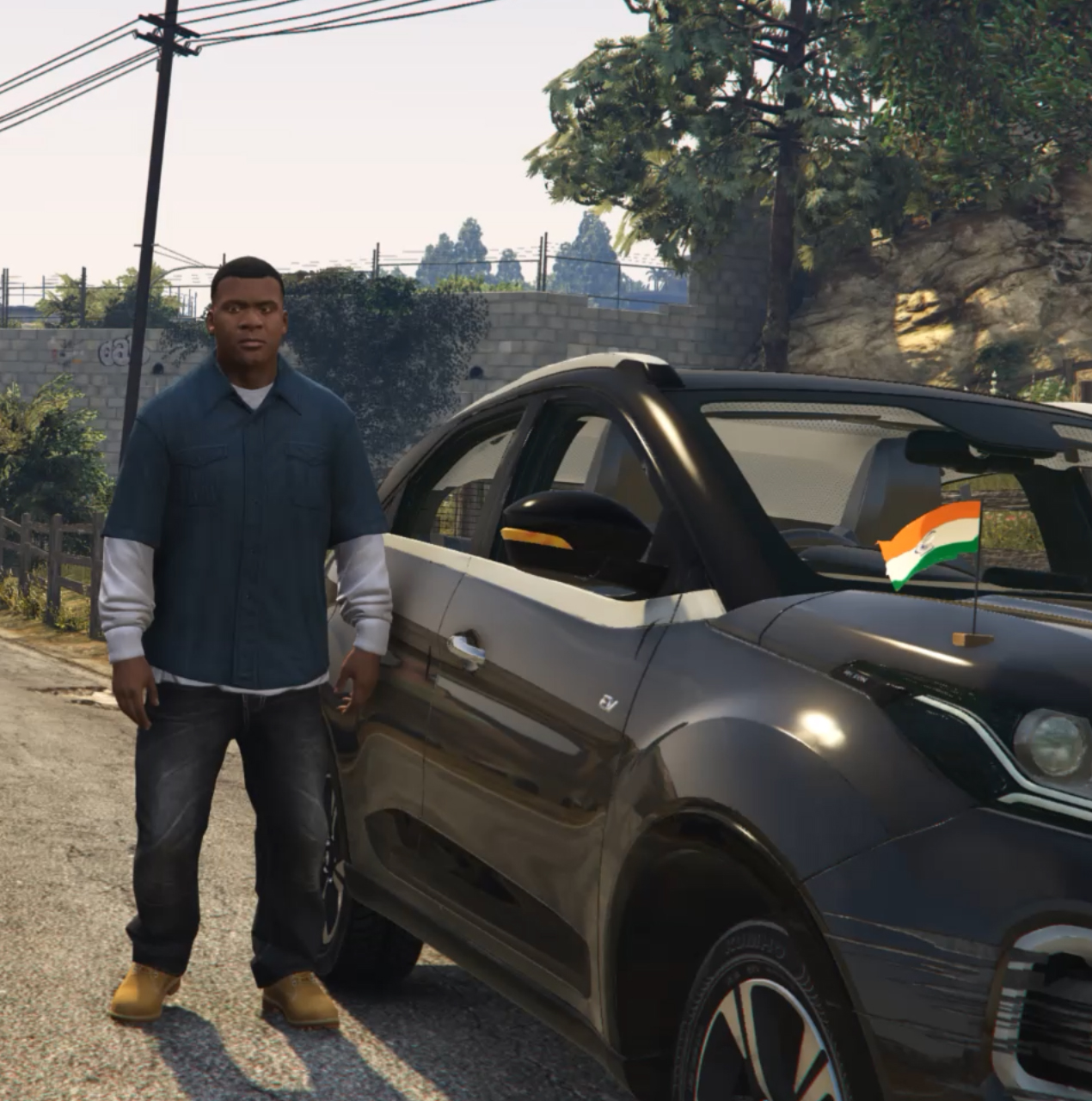 Free Animated Indian Flag for Car Dashboard Gta 5 mod - INDIANGTA5MODS.COM